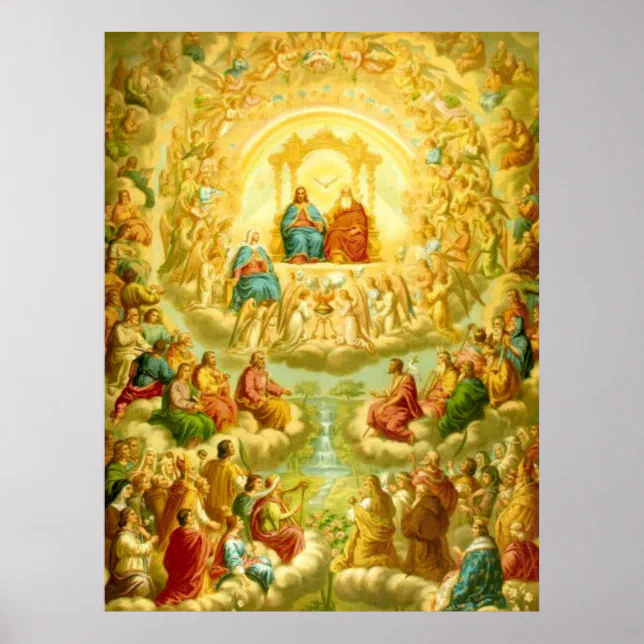 COMMUNION OF ALL THE SAINTS IN HEAVEN TRINITY POSTER | Zazzle