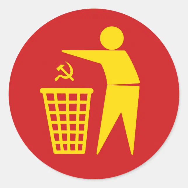 Communism is trash sticker | Zazzle