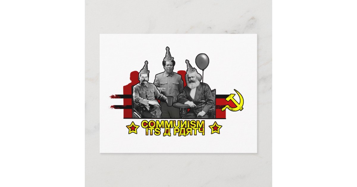 Communism It's a Party Postcard | Zazzle