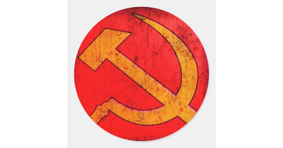 Communism USSR Hammer and Sickle Sticker | Zazzle