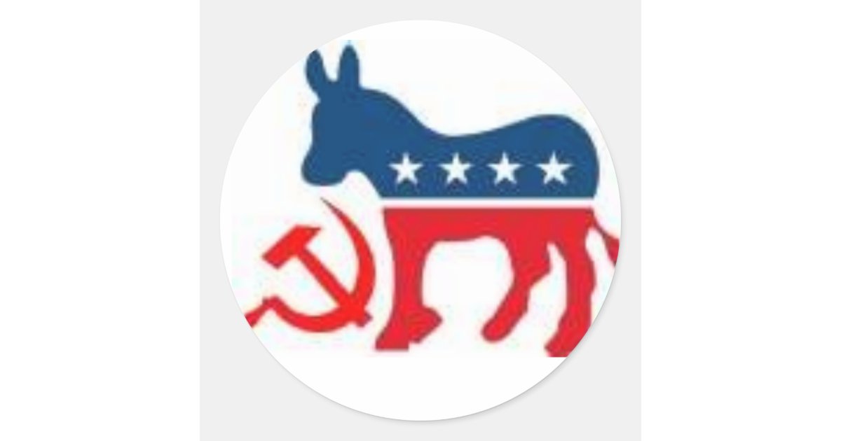 Communist Democrat Classic Round Sticker | Zazzle