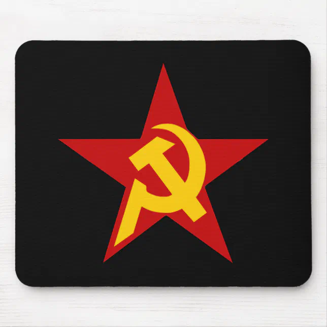 Communist DHKC Star Hammer & Sickle PC Mouse Pad | Zazzle