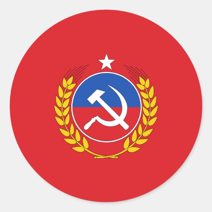 Communist Party Of Chile, Chile flag Classic Round Sticker | Zazzle