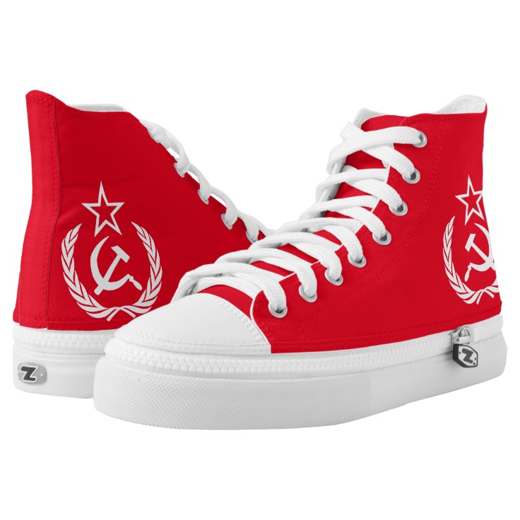 Communist Punk High-Top Sneakers | Zazzle
