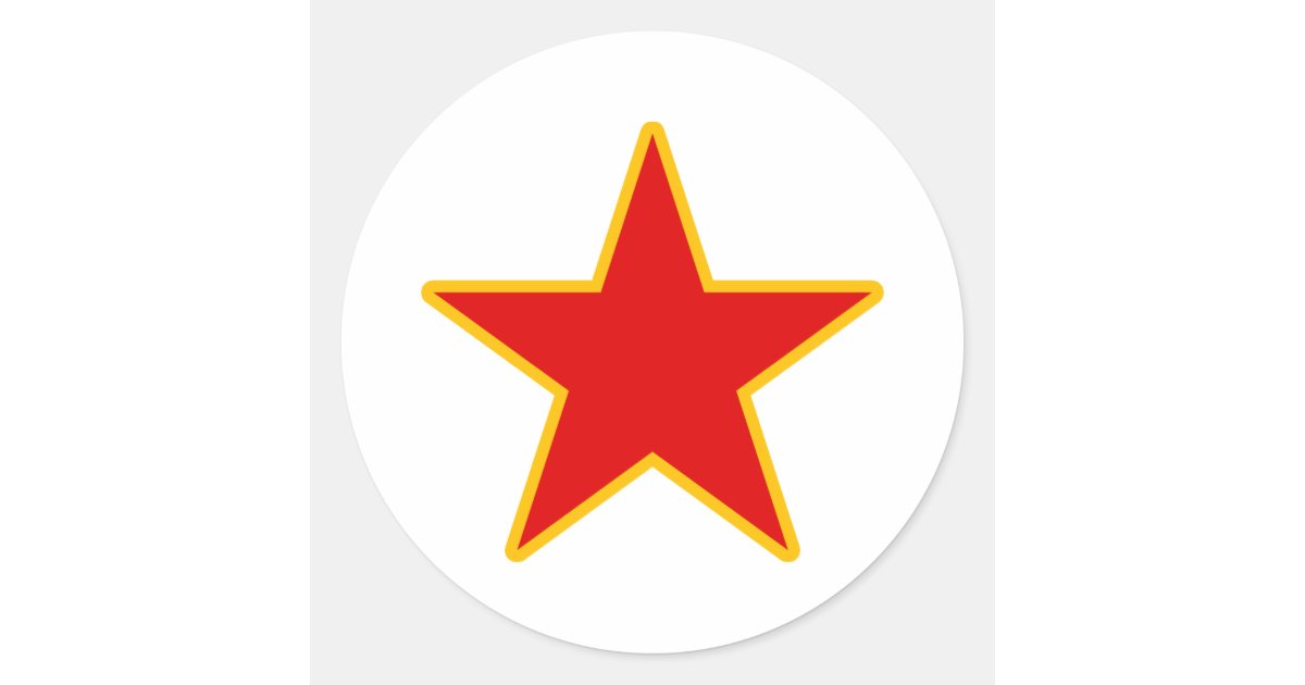 Communist Red Star Classic Round Sticker | Zazzle