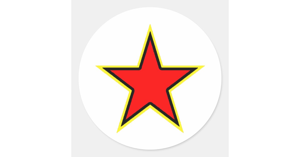 Communist Red Star Classic Round Sticker | Zazzle