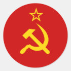 USSR Flag - Customized Classic Round Sticker | Zazzle.com