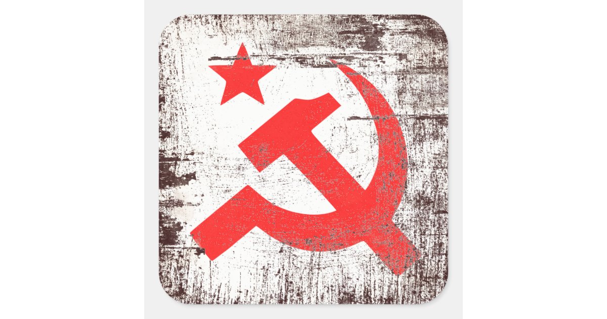 Communist Symbol Square Sticker | Zazzle