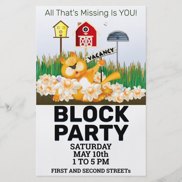 Community Block Party Invite Flyer | Zazzle.com
