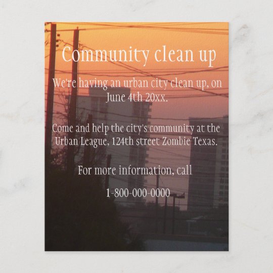 Community clean up flyer | Zazzle.com