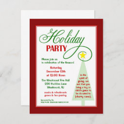 Community Event Holiday Party Invitation | Zazzle