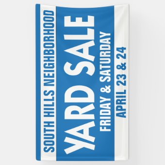 Community Neighborhood Yard Sale Banner | Zazzle