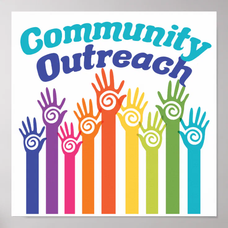Community Outreach Services Program Helping Hands Poster | Zazzle