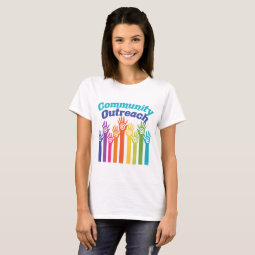 Community Outreach Services Program Helping Hands T-Shirt | Zazzle