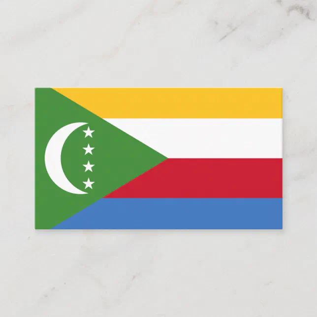 Comorian Flag, Flag of Comoros Business Card | Zazzle