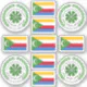 Comorian national symbols /Coat of arms and flag Sticker | Zazzle