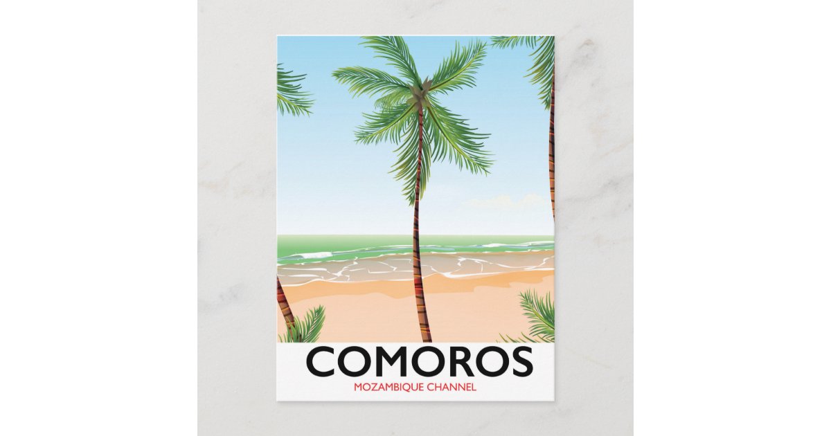 Comoros island vacation poster. postcard | Zazzle