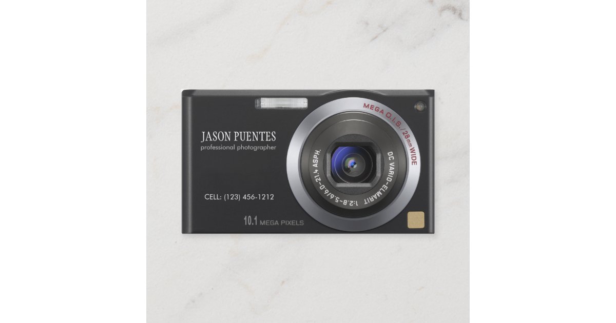 Compact Digital Camera Photographer Business Card | Zazzle