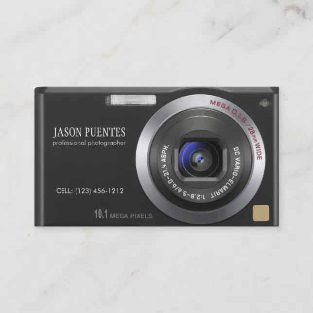 Compact Digital Camera Photographer Business Card | Zazzle