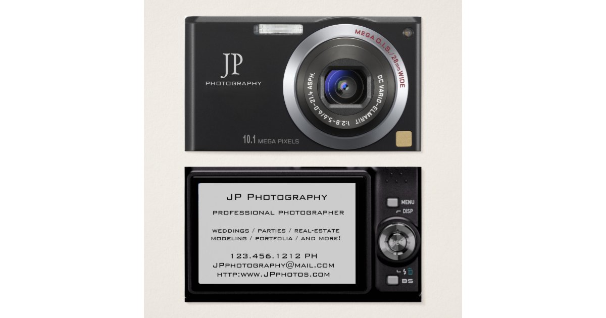 Compact Digital Camera Photographer Business Card | Zazzle.com