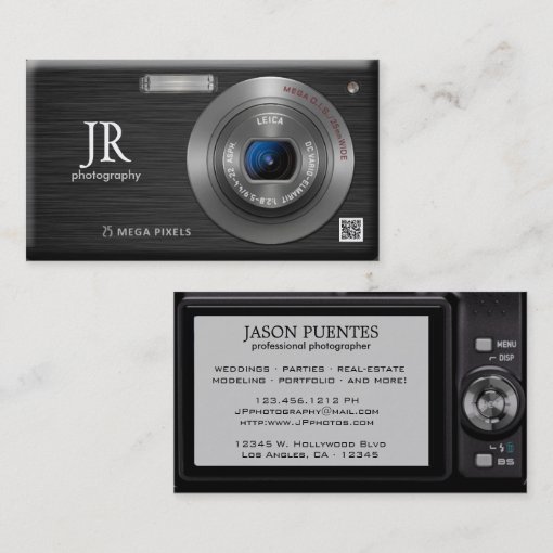 Compact Digital Camera Professional Photographer Business Card | Zazzle