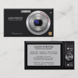 Compact Digital Camera Professional Photographer Business Card | Zazzle