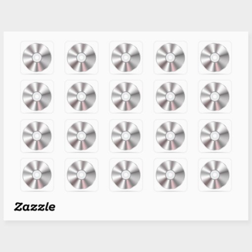 compact disc square sticker | Zazzle