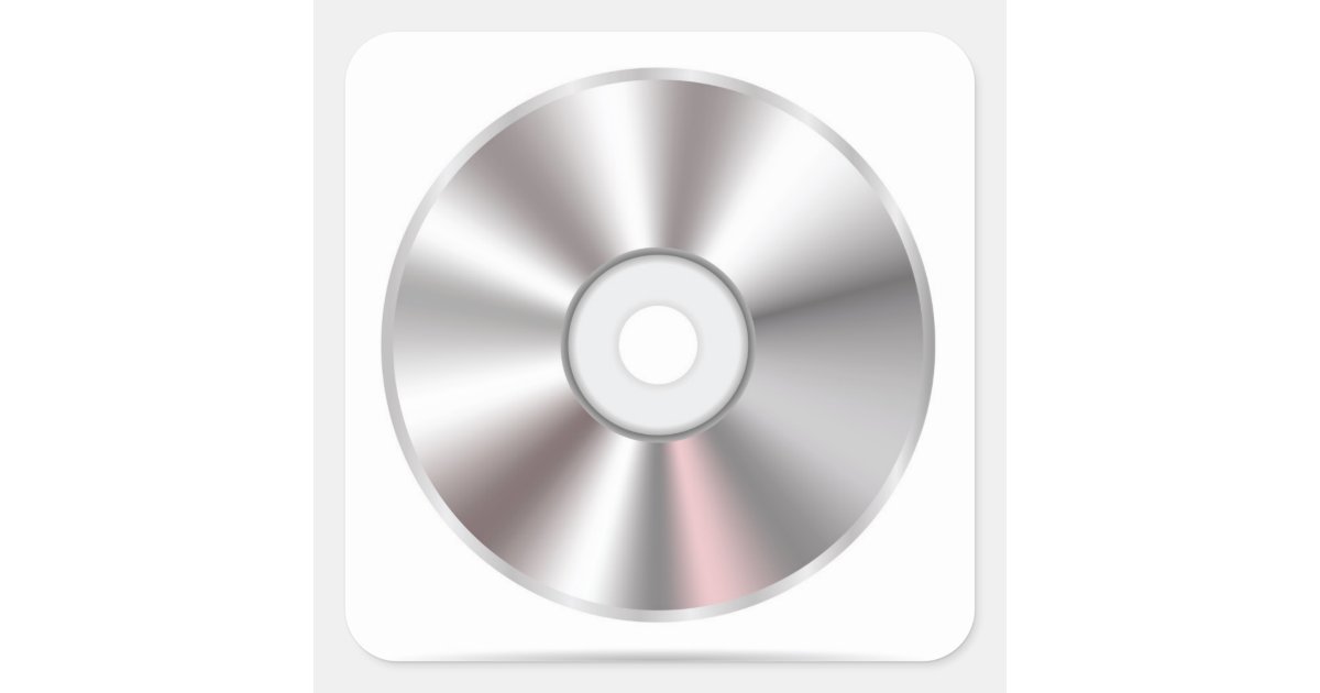 compact disc square sticker | Zazzle