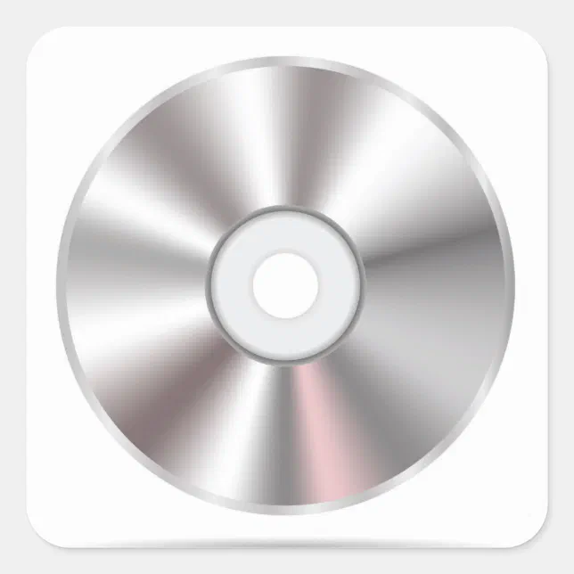 compact disc square sticker | Zazzle
