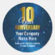 Company 10 Year Anniversary Business Classic Round Sticker | Zazzle