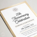 COMPANY ANNIVERSARY modern business golden gold Invitation | Zazzle