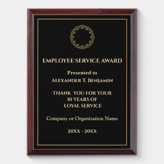 Company Business Gold Employee Service Award | Zazzle.com