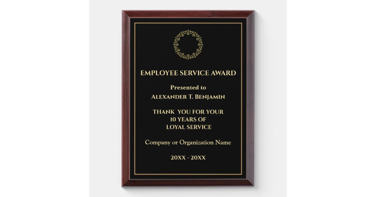 Company Business Gold Employee Service Award | Zazzle