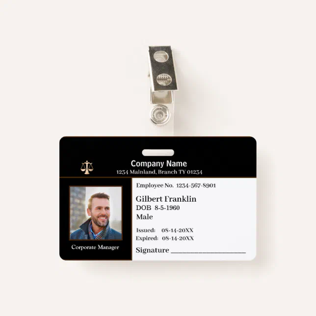 Company Business ID Identification Logo Custom Badge | Zazzle