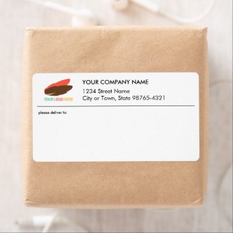 Company business logo package shipping address label | Zazzle
