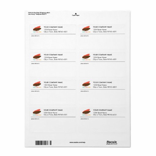 Company business logo package shipping address label | Zazzle