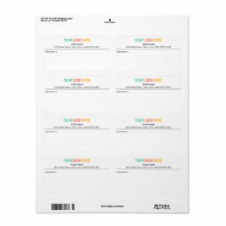 Company business logo package shipping address label | Zazzle