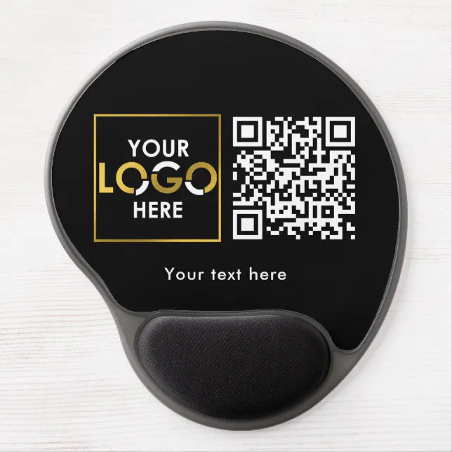 Company Business Your Logo Here QR Code Modern Gel Mouse Pad | Zazzle