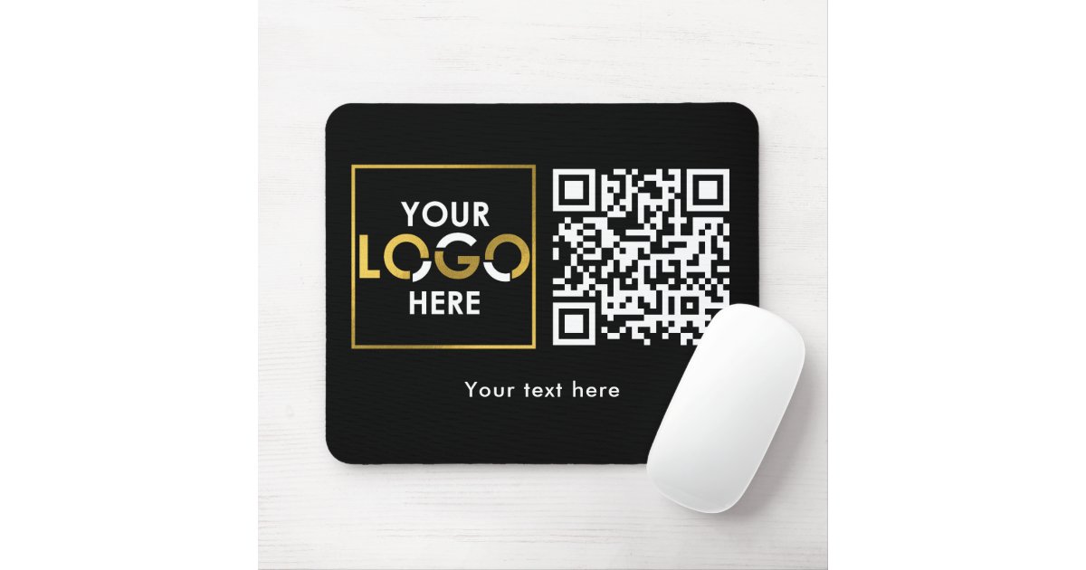 Company Business Your Logo Here QR Code Modern Mouse Pad | Zazzle