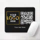 Company Business Your Logo Here QR Code Modern Mouse Pad | Zazzle