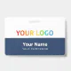 Company Inline Logo ID | Custom Employee Staff Badge | Zazzle