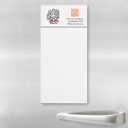Company Logo And Photo Promotional Magnetic Notepad | Zazzle