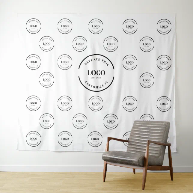 Company Logo backdrop Instant step and repeat | Zazzle