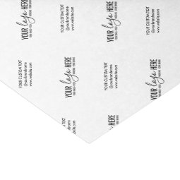 Company Logo Brand Slogan Personalized Business Tissue Paper | Zazzle