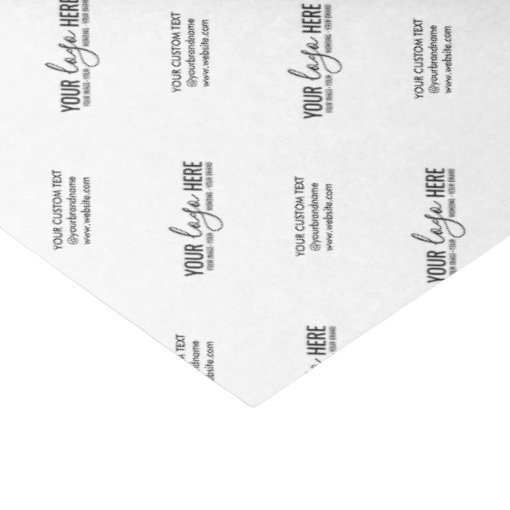 Company Logo Brand Slogan Personalized Business Tissue Paper | Zazzle