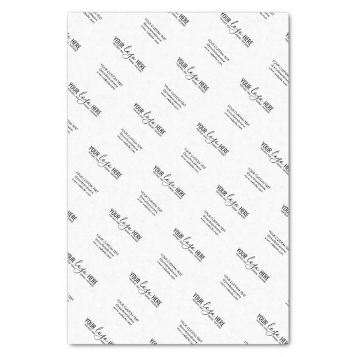 Company Logo Brand Slogan Personalized Business Tissue Paper | Zazzle