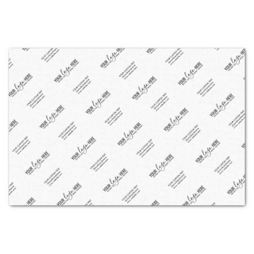 Company Logo Brand Slogan Personalized Business Tissue Paper | Zazzle