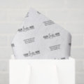 Company Logo Brand Slogan Personalized Business Tissue Paper | Zazzle