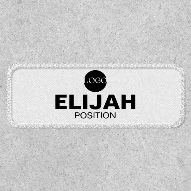 Company Logo, Employee Name, Position Custom Patch | Zazzle