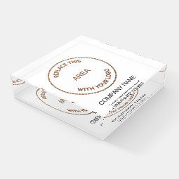 Company Logo Name Address Promotional Paperweight | Zazzle